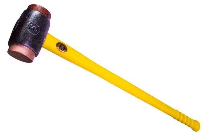 03-222FG Size 5 Copper/Hide Hammer - Thor Hammer Company Limited